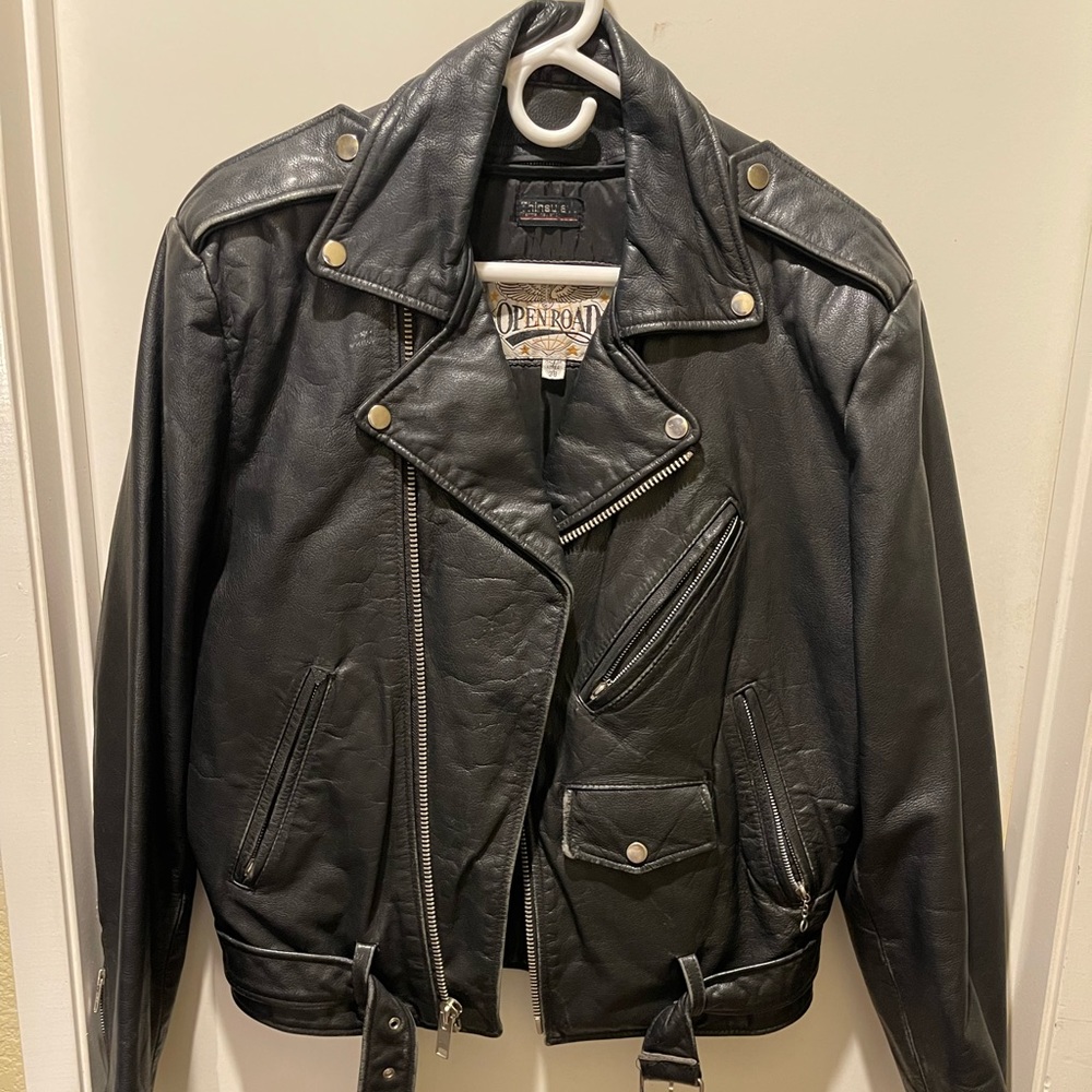 Open Road Genuine Real Leather Jacket - Gem